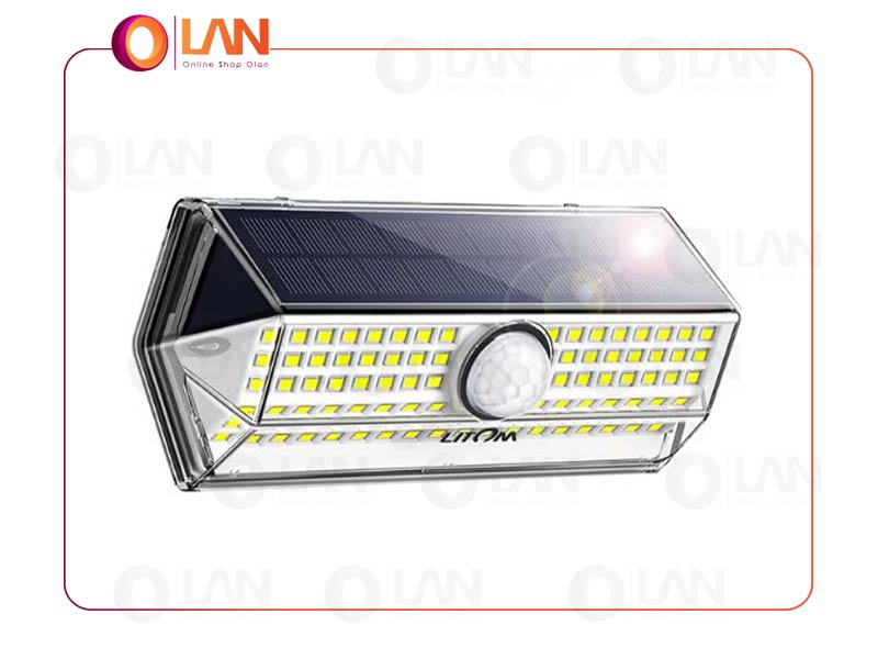 چراغ خورشیدی دیواری تک عددی LITOM مدل WL-ES100