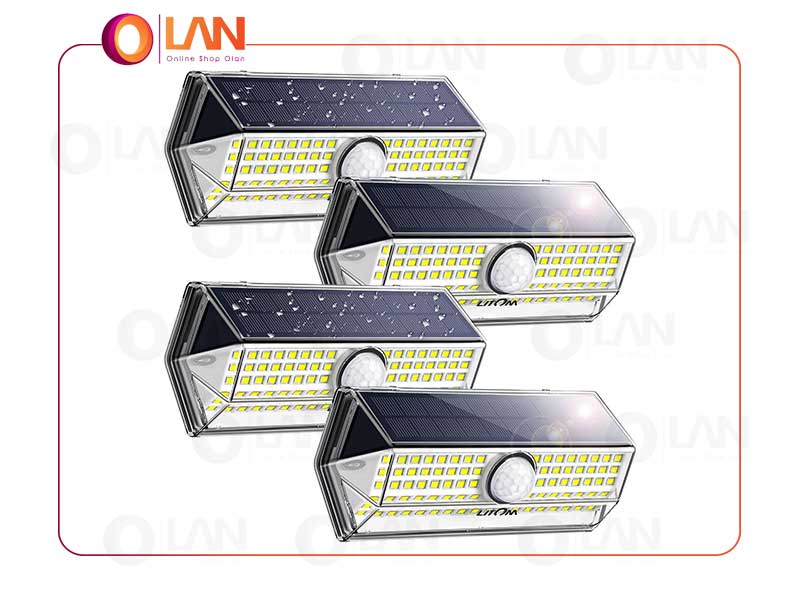 پک 4 عددی چراغ های خورشیدی LITOM مدل WL-ES100